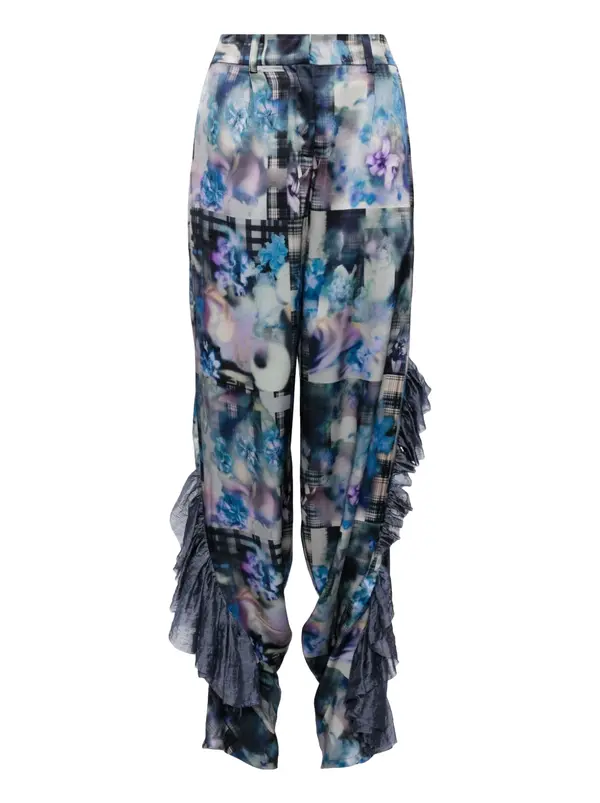 Collina Strada Graphic-print Trousers - Blue