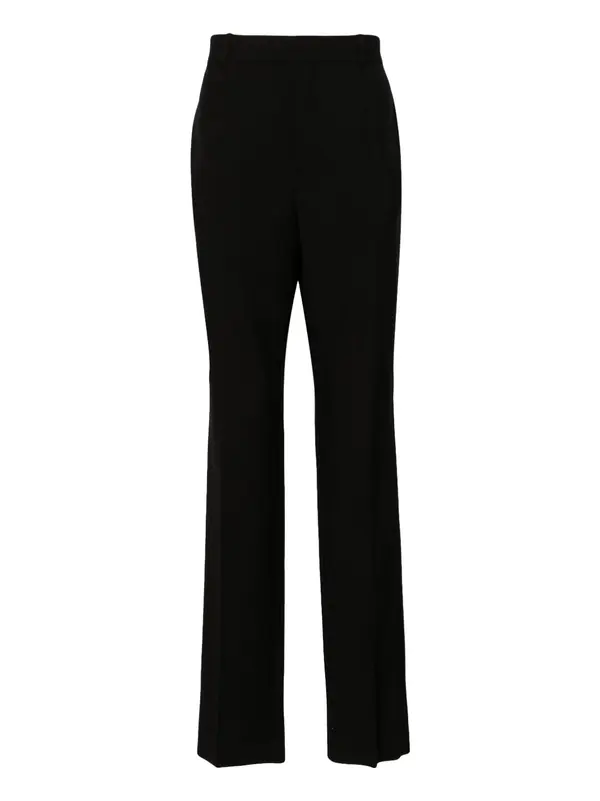 Saint Laurent Gabardine Wool Trousers - Black