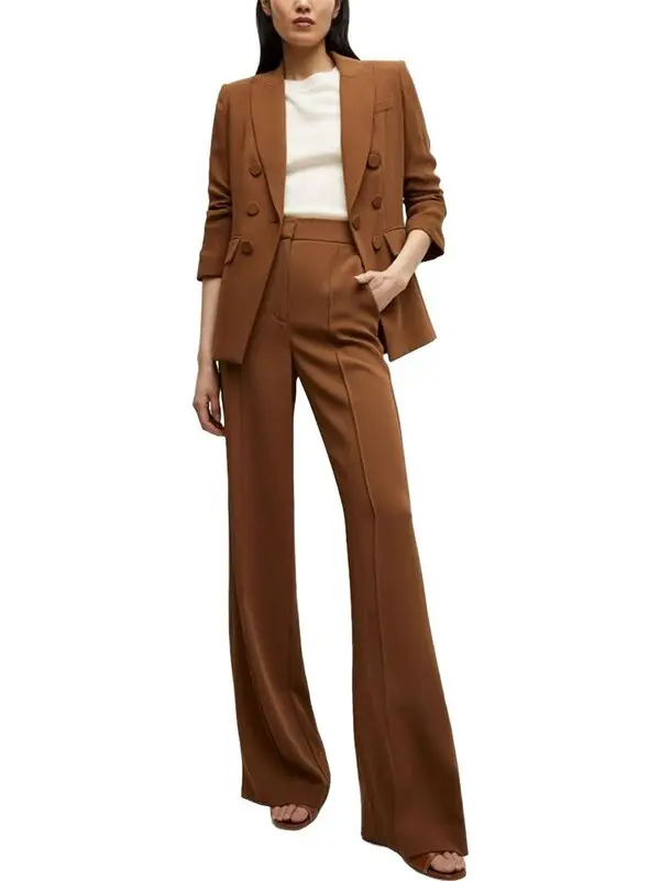 Veronica Beard Edia Tailored Trousers - Brown