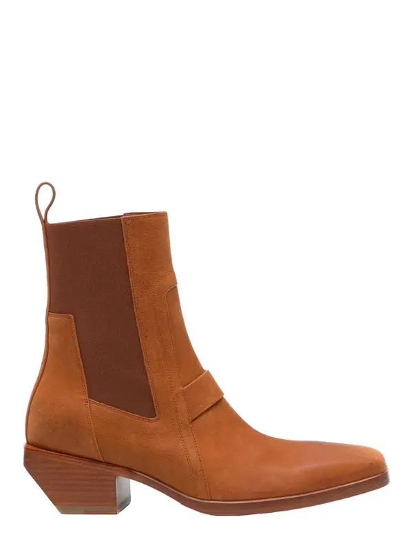 Rick Owens Leather Ankle Boots - Brown