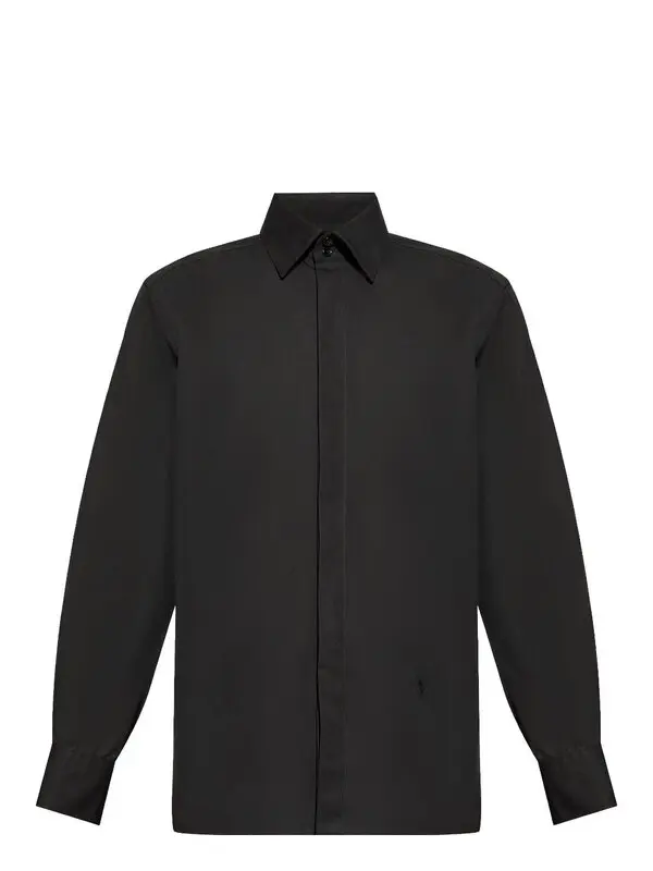 Saint Laurent Cotton Poplin Shirt - Black