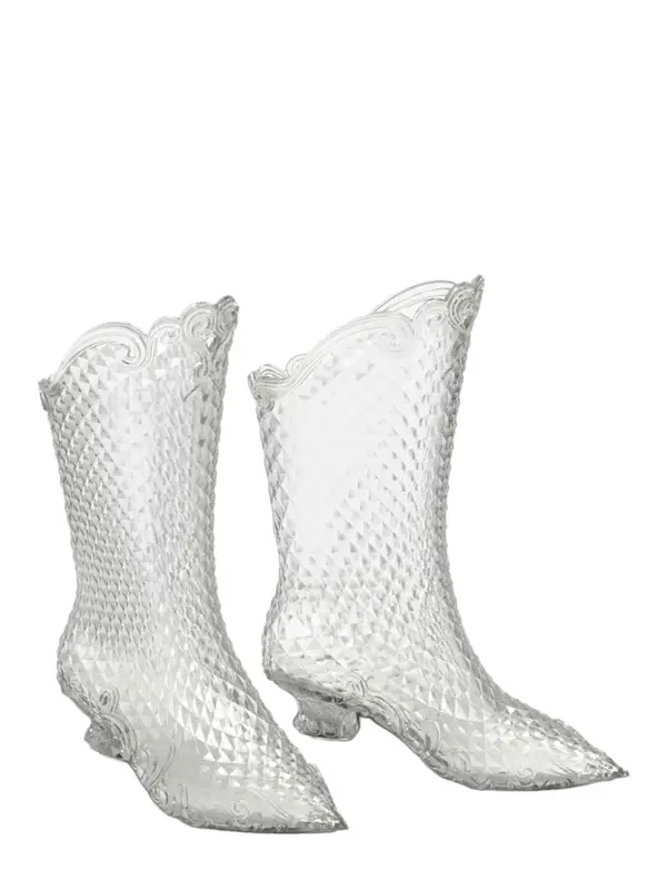 Y/project X Melissa Pointed Court Boots - White