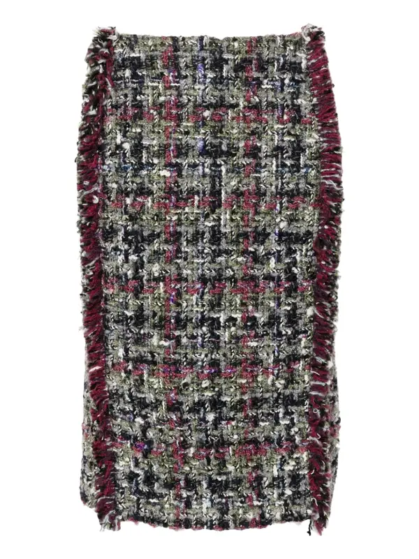 Etro Bouclé A-line Midi Skirt - Grey
