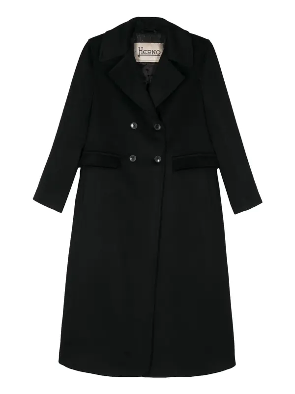Herno Double-breasted Coat - Black