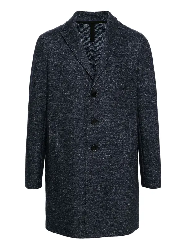 Harris Wharf London Mélange-effect Coat - Blue