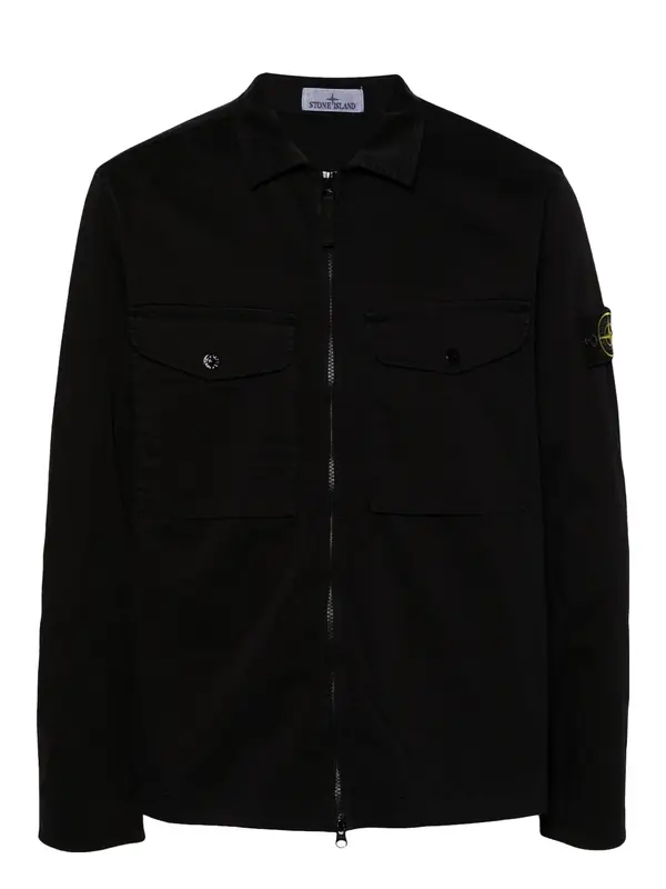 Stone Island Compass-badge Shirt Jacket - Black