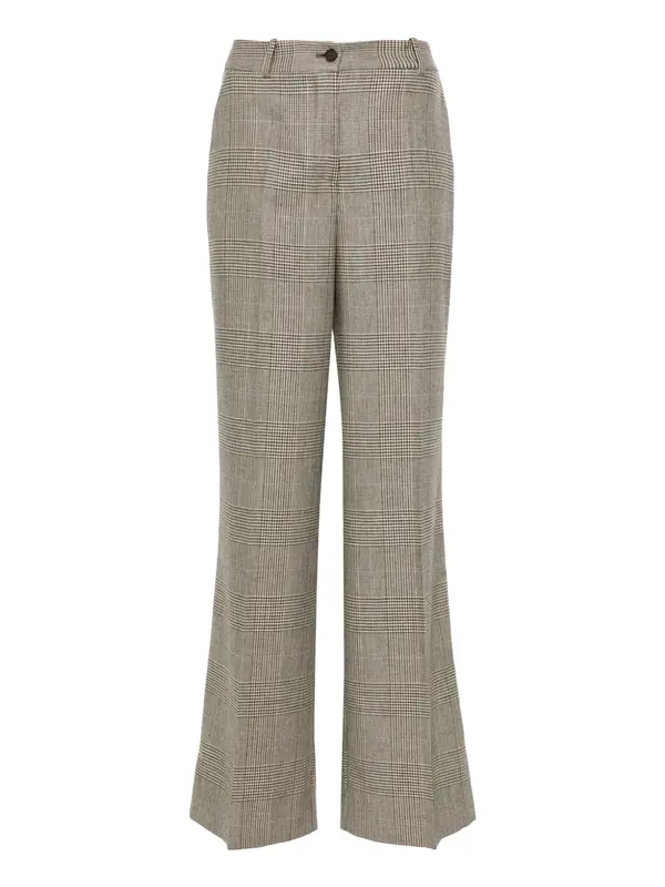 P.a.r.o.s.h Checked Flared Trousers - Neutrals