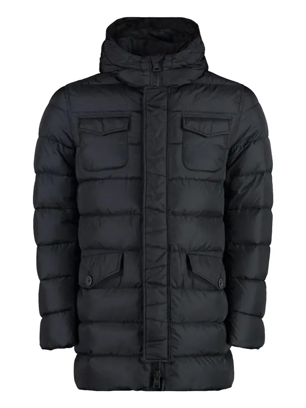 Herno Hooded Padded Coat - Black