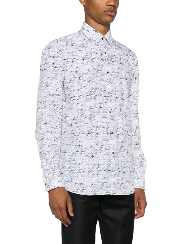 Karl Lagerfeld Logo-print Cotton Shirt - White
