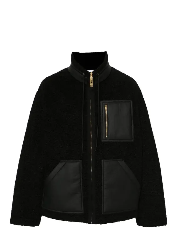 Moschino Faux-shearling Jacket - Black