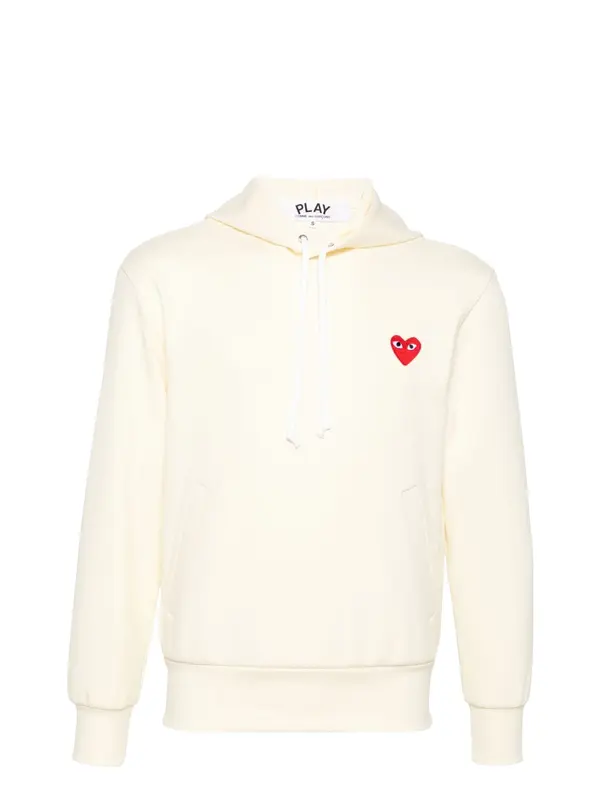 Play Comme Des Garcon Comme Des Garçons Heart-patch Hoodie - Yellow