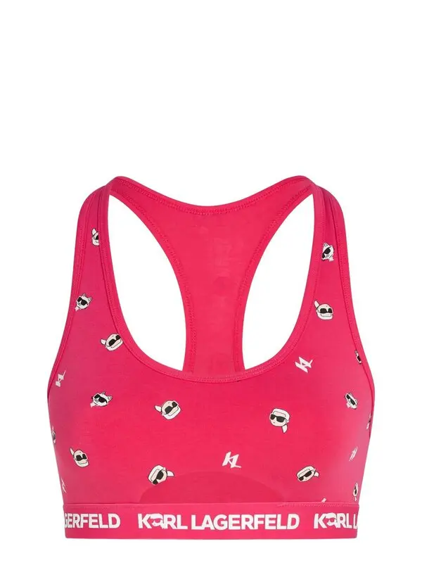 Karl Lagerfeld Ikon Peephole Bralette - Pink