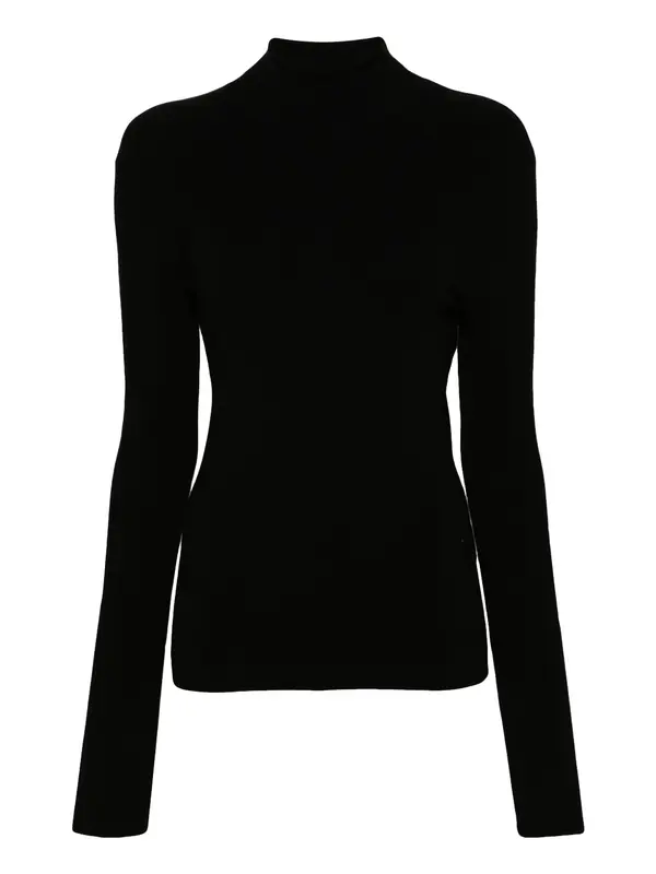 JOSEPH Roll-neck Sweater - Black