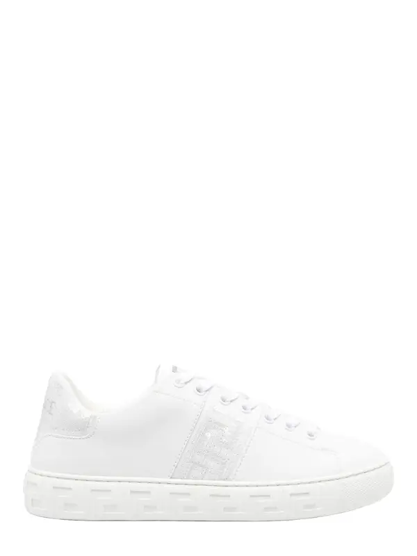 Versace Greca-embellished Sneakers - White