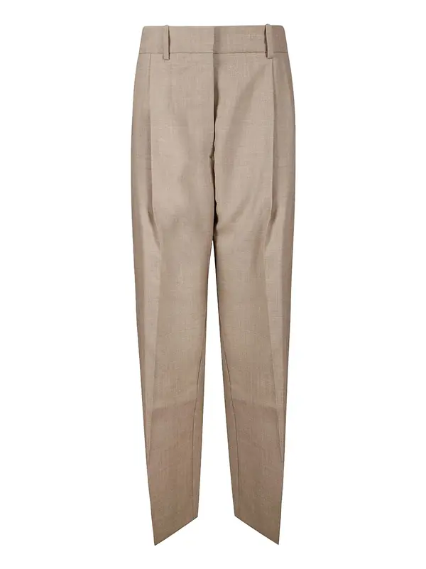 Studio Nicholson Double Pleat Tailored Trousers - Neutrals