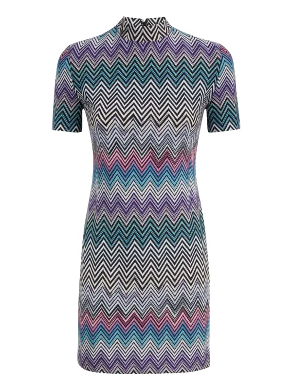 Missoni Zigzag Mini Dress - Green
