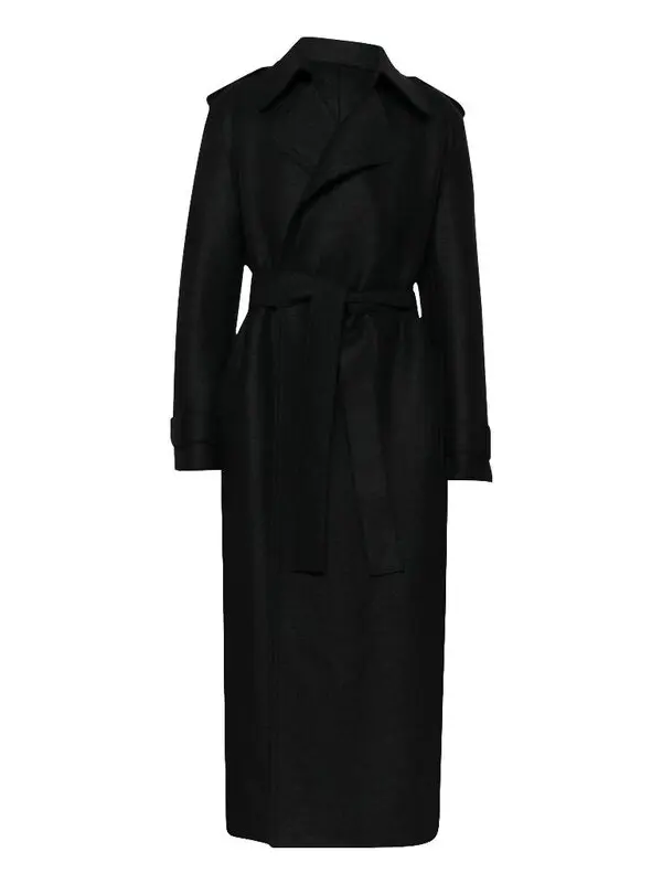 Harris Wharf London Felted Virgin-wool Coat - Black