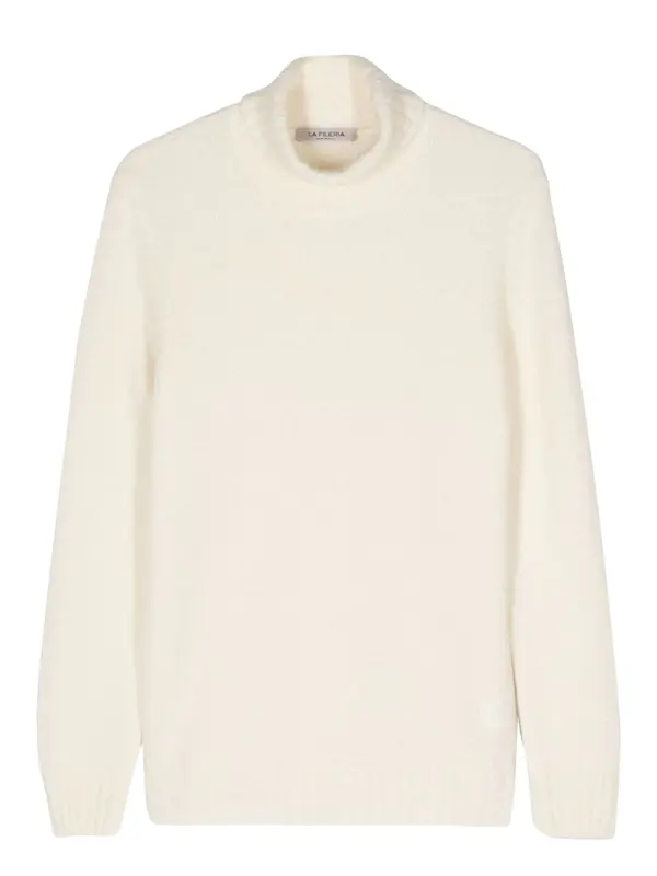 FILERIA High-neck Sweater - White