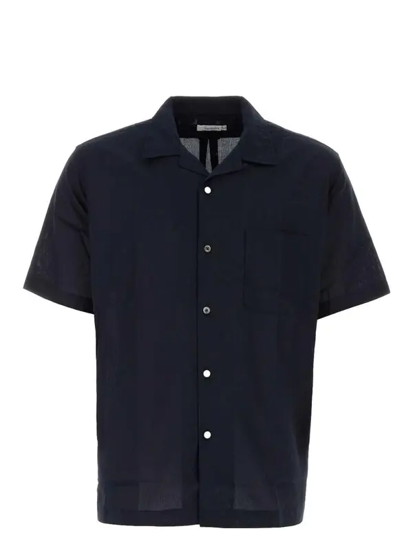 Nanamica Cotton-blend Short-sleeved Shirt - Blue