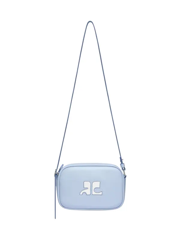 COURREGES Reedition Leather Camera Bag - Blue