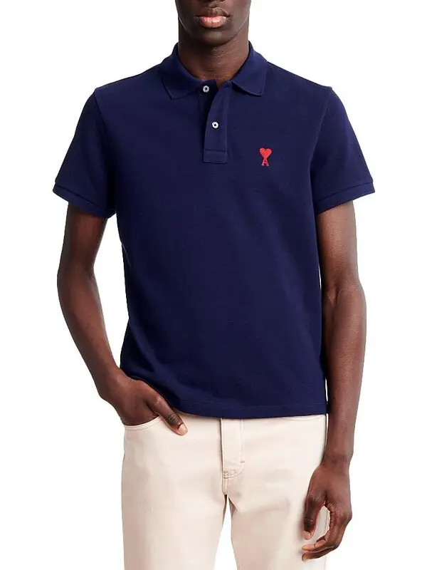 Ami Classic De Coeur Regular Fit Polo Shirt - Night Blue
