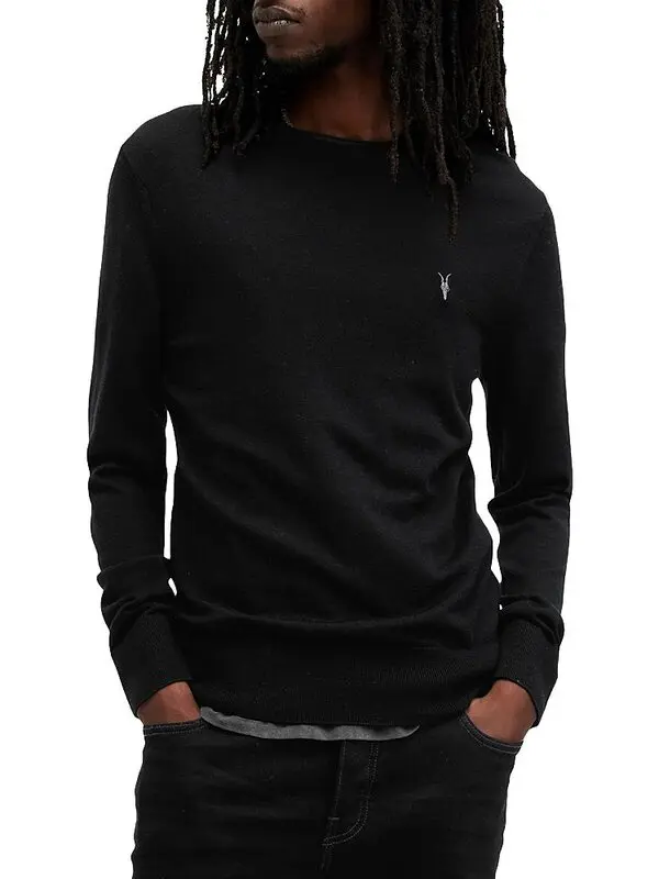 ALLSAINTS Mode Regular Fit Merino Wool Sweater - Black