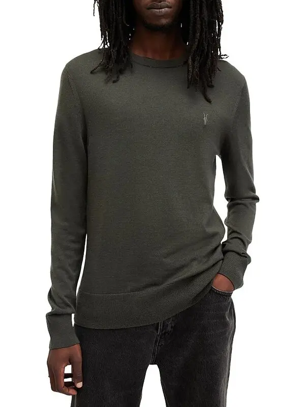 ALLSAINTS Mode Regular Fit Merino Wool Sweater - Grange Green