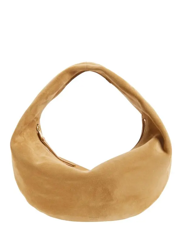 Khaite Medium Olivia Suede Hobo Bag - 964 Goldenrod