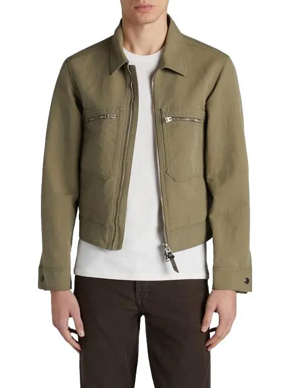 TOM FORD Cotton Trucker Jacket - Fg195 Olive