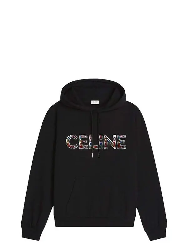 Celine Rhinestones Hoodie - Black