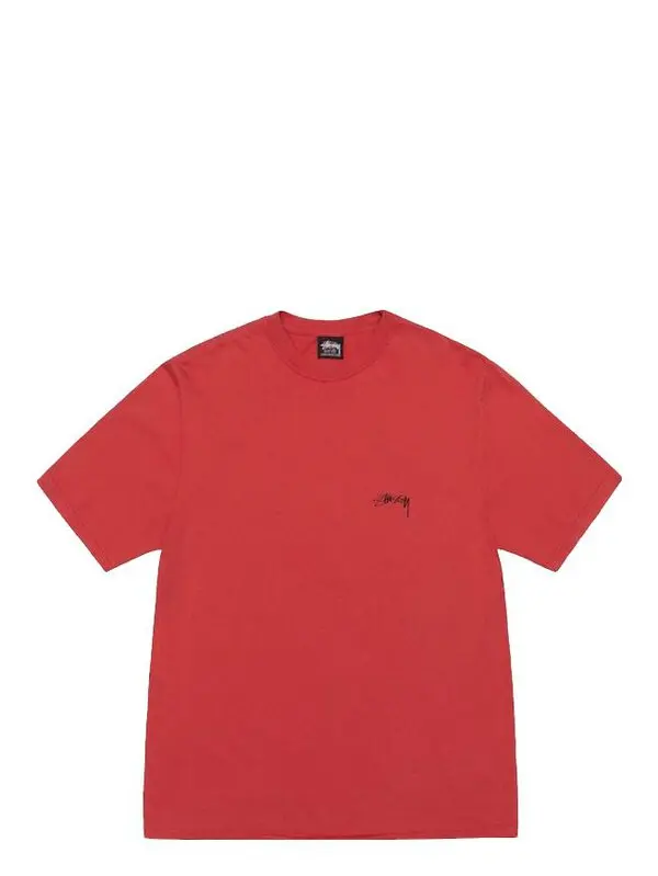 StÜssy Smooth Stock Pigment Dyed Tee Shirt - Guava