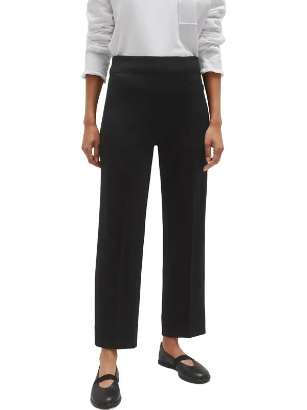 ME+EM Wool-blend Slim Crop Trousers - Black