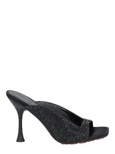 MANUFACTURE D'ESSAI Crystal-embellished Slide Sandals - Black