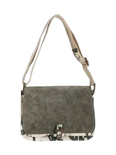 SAFARI BAG Leather Handbag - Grey
