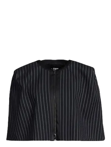 Karl Lagerfeld Pinstriped Cape - Blue