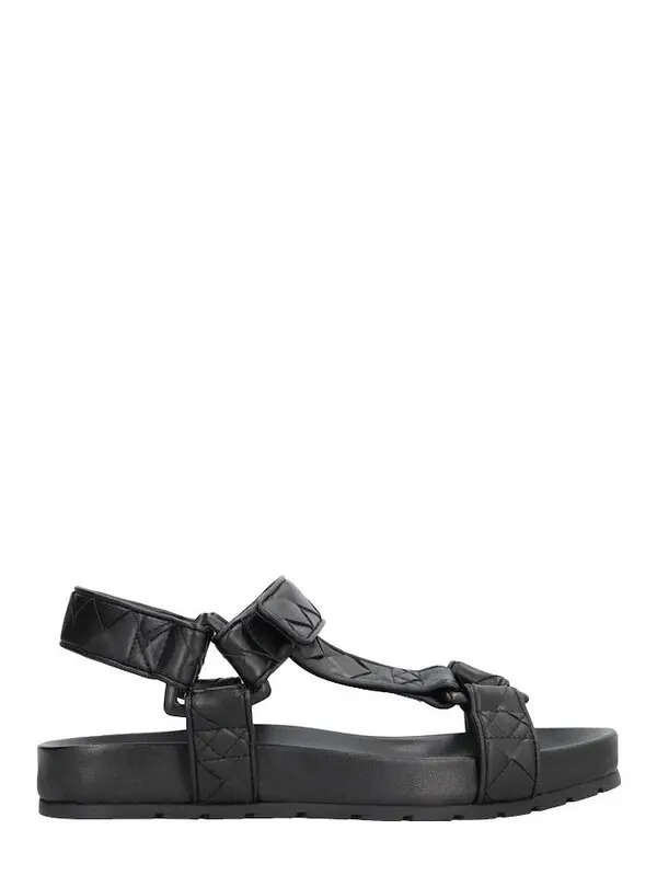 Bottega Veneta Trip Slingback Leather Sandals - Black