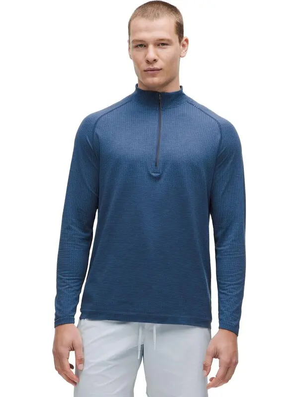 Lululemon Metal Vent Tech Half Zip - Chalk Blue/blue Twill