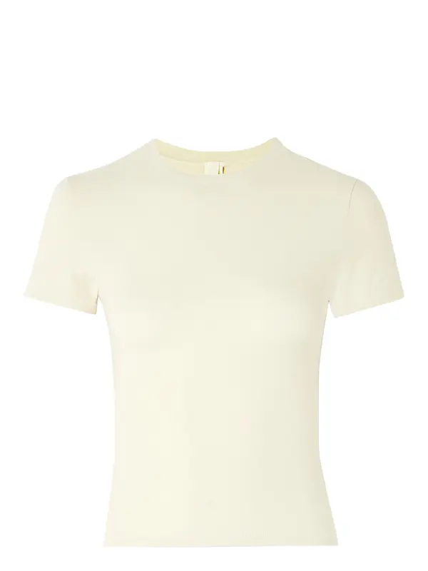 SKIMS Stretch-cotton Jersey T-shirt - Cream