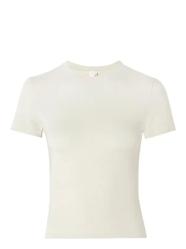 SKIMS Stretch-cotton Jersey T-shirt - Neutrals