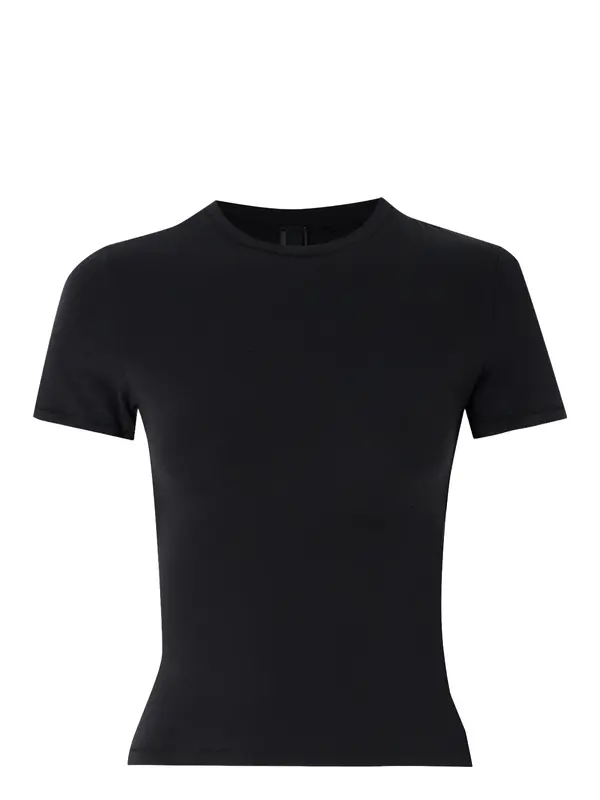 SKIMS Stretch-cotton Jersey T-shirt - Black
