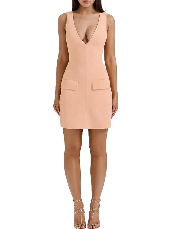 House Of Cb Olympia Mini Dress - Peach Nectar
