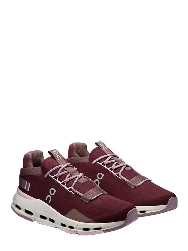 On Cloudnova 2 Sneakers - Maroon/peony
