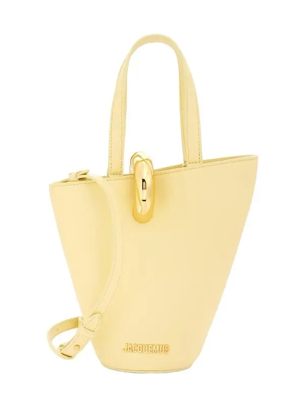 Jacquemus Le Petit Bambola Leather Bucket Bag - Light Yellow 210