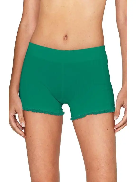 L'ETOILE SPORT Lace Trim Short - Green