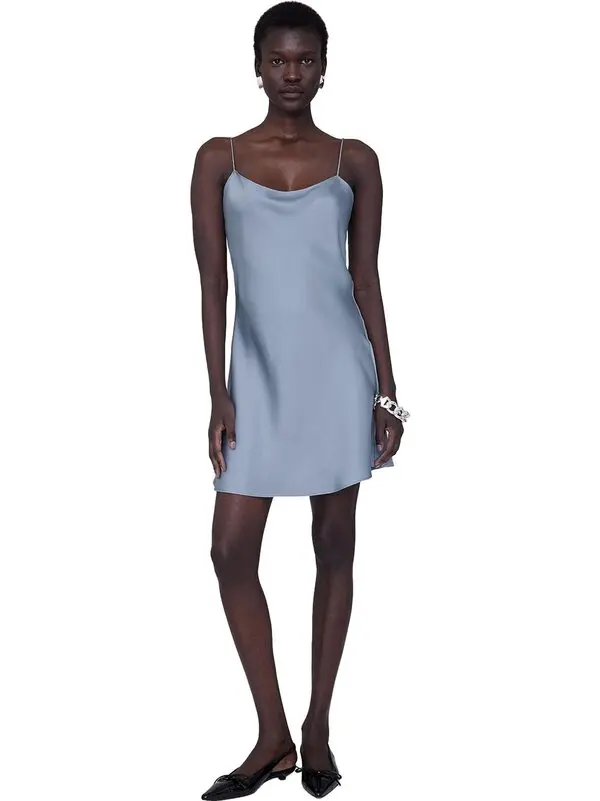 ANINE BING Chloe Mini Dress - Peri Blue
