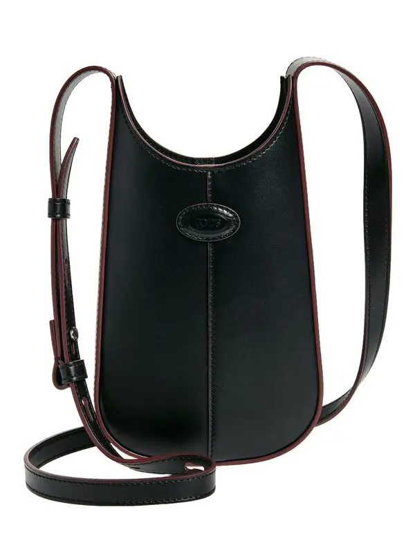TOD'S Micro Leather Crossbody Bag - Nero