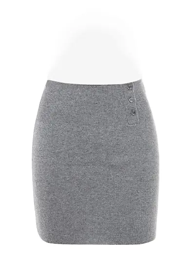 MISTRESS ROCKS Tiered Pointelle-knit Skirt - Slate