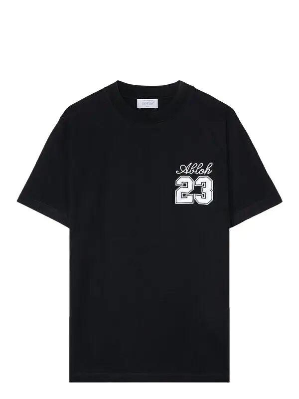 Off-White 23 Logo Slim Short-sleeve Tee - Black