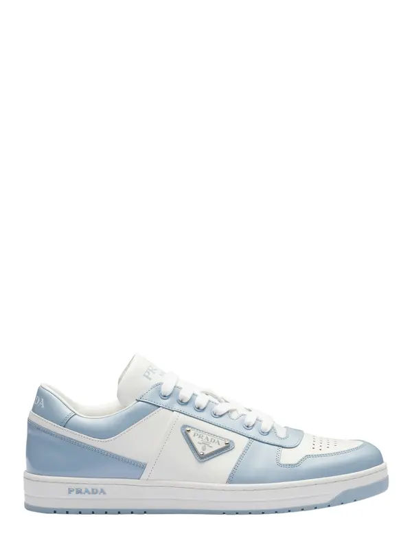 Prada Downtown Leather Sneakers - Blue