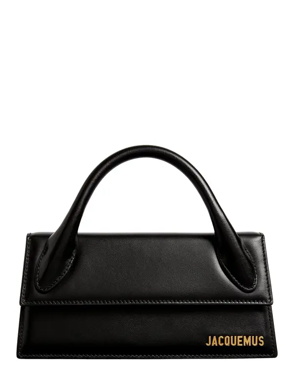 Jacquemus Leather Le Chiquito Long Top-handle Bag - Black